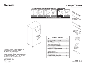 Steelcase c:scape Towers Assembly Instructions | Manualzz
