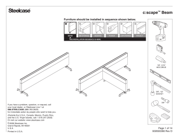 Steelcase c:scape Beam Assembly Instructions | Manualzz