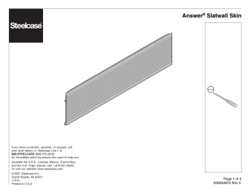 Steelcase Answer Panel – Slatwall Skin Assembly Instructions | Manualzz