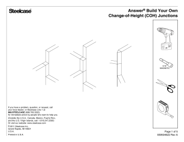 Steelcase Answer Panel – Build Your Own Change-of-Height (COH ...