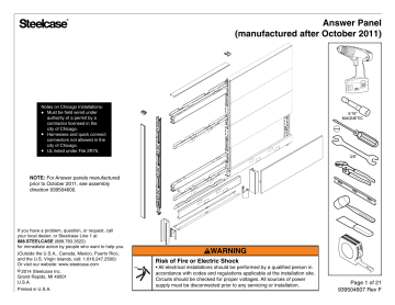 Steelcase Answer Panel Assembly Instructions | Manualzz