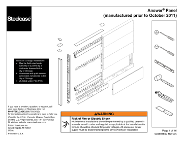 Steelcase Answer Panel Assembly Instructions | Manualzz