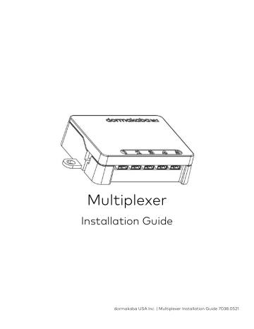 Dormakaba LA GARD 700 Series Multiplexer Installation Manual | Manualzz
