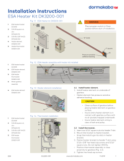 Dormakaba ESA300 - Installation instructions, Installation manual ...