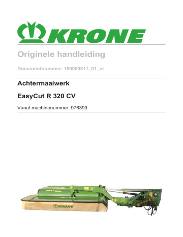Krone EasyCut R 320 CV Handleiding | Manualzz