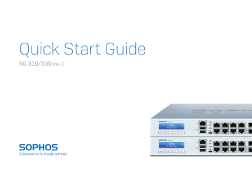Sophos XG 310/330 Rev. 2 Startup Guide | Manualzz