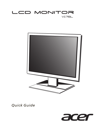 Acer V176L Monitor Quick Start Guide | Manualzz
