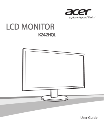 Acer K242HQL Monitor Quick Start Guide | Manualzz