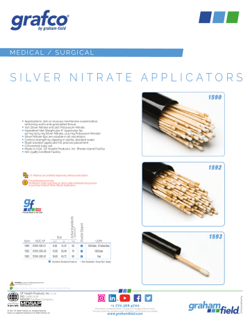 GRAFCO Silver Nitrate Applicators Product sheet | Manualzz