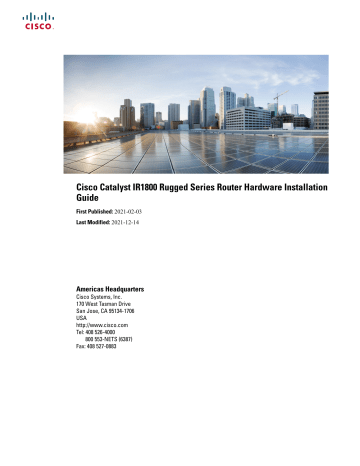 Cisco Catalyst IR1835 Rugged Router Installation Guide | Manualzz