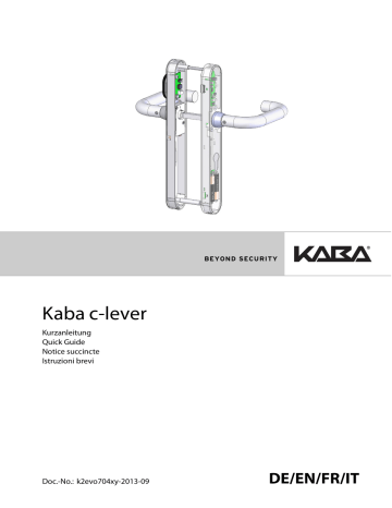 Kaba C-lever Quick Manual | Manualzz