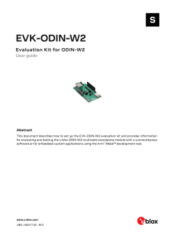u-blox EVK-ODIN-W2 - Quick Start, User manual | manualzz.com