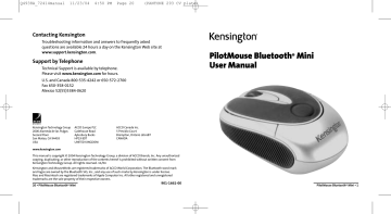 PilotMouse Bluetooth Mini User Manual | Manualzz