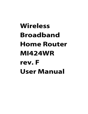 Verizon MI424WR Wireless Broadband Home Router User Manual | Manualzz