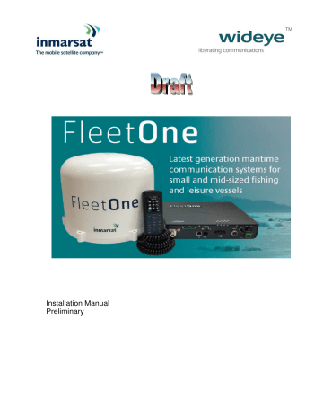 Fleet One Terminal V2 Installation Manual - Wideye | Manualzz