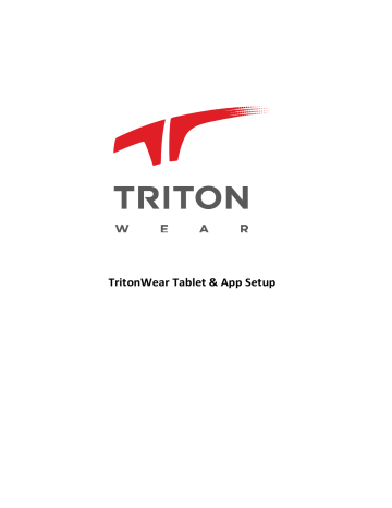 TritonWear Tablet & App Setup User manual | Manualzz