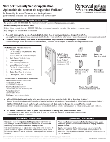 Andersen VeriLock User guide | Manualzz