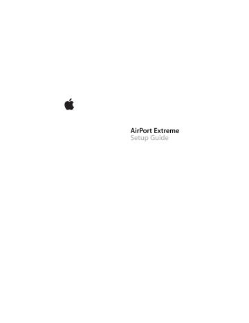 AirPort Extreme Setup Guide | Manualzz