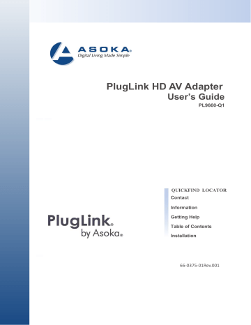 PlugLink HD AV Adapter PL9660-Q1 User's Guide | Manualzz
