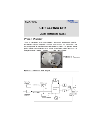 CTR 24-01MO NTVG12BD Quick Reference Guide | Manualzz