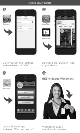 Bluvision beacon Quick Start Guide | Manualzz