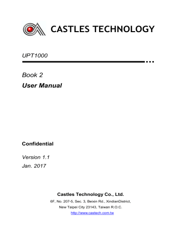 Castles Technology UPT 1000 User Manual | Manualzz