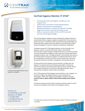 Centrak ST2-IT373A HYGIENEMONITOR IT-373A User Manual | Manualzz