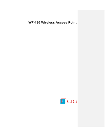 WF-180 Wireless Access Point User Manual | Manualzz