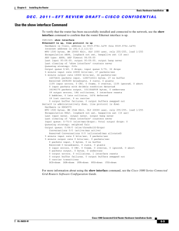Cisco CGR 1000 1240 Hardware Installation Guide | Manualzz