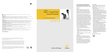 Cochlear Baha 5 SuperPower Sound Processor User Manual | Manualzz