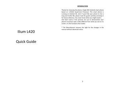 Ilium L420 Quick Guide | Manualzz