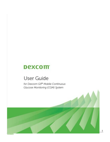 Dexcom G5 Mobile User Guide | Manualzz