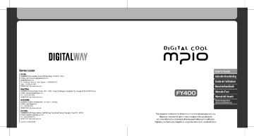 DigitalWay RFSMPIO-FU400 MP3PLAYER User Manual | Manualzz