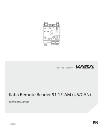 Kaba Remote Reader 91 15 AM Technical Manual | Manualzz