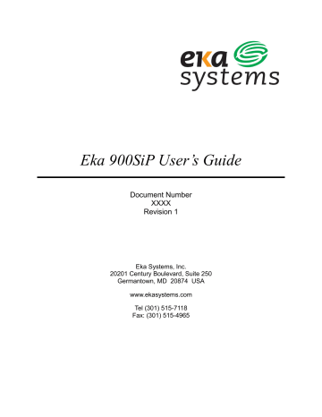 Eka 900SiP Radio Module User’s Guide | Manualzz