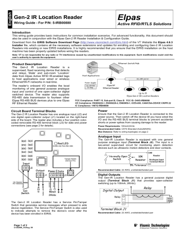 Elpas Gen-2 IRB00880 Wiring Guide | Manualzz