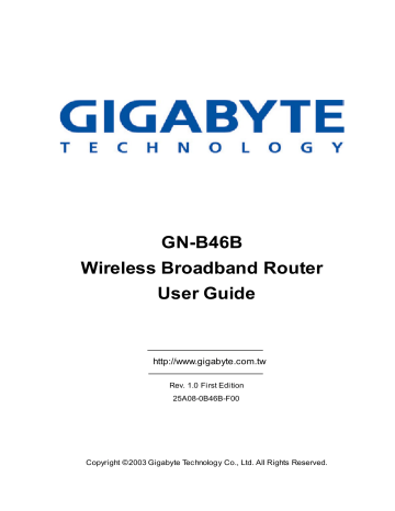 GN-B46B Wireless Broadband Router User Guide | Manualzz