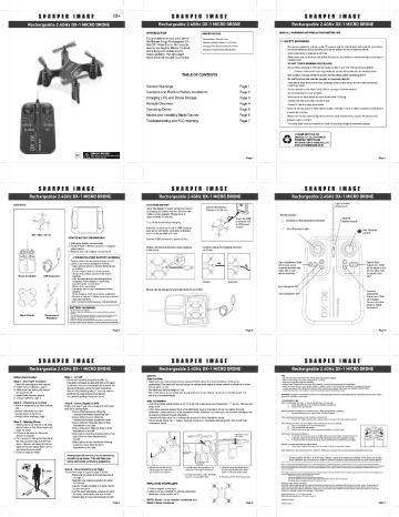 Sharper Image DX-1 MICRO DRONE User manual | Manualzz