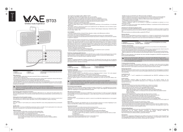 Hercules BT03 Wireless Speaker User Manual | Manualzz