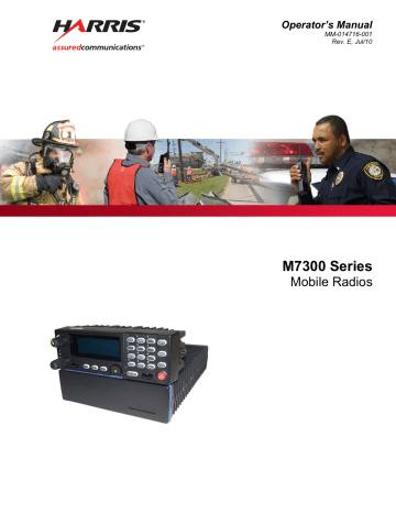 Harris M7300 Series Operator's Manual | Manualzz