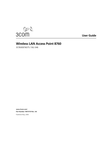 3Com Wireless LAN Access Point 8760 User Guide | Manualzz