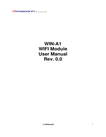 WIFI Module WIN-A1 User Manual | Manualzz