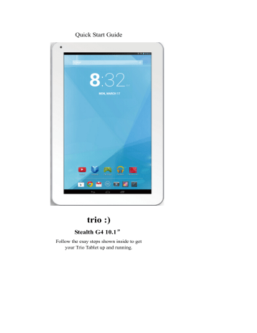 Trio Tablet Stealth G4 10.1 Quick Start Guide | Manualzz