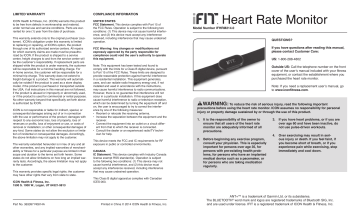 iFIT Heart Rate Monitor IFHRM214.0 User Manual | Manualzz