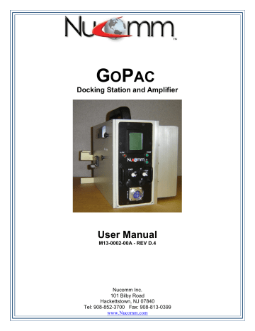 Docking Station and Amplifier GoPac User Manual | Manualzz