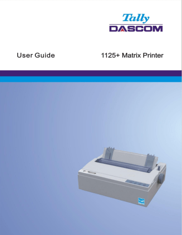 Tally 1125+ Matrix Printer User Guide | Manualzz