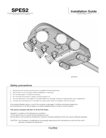 IT Converged LED Lighting SPES 2 Installation Guide | Manualzz
