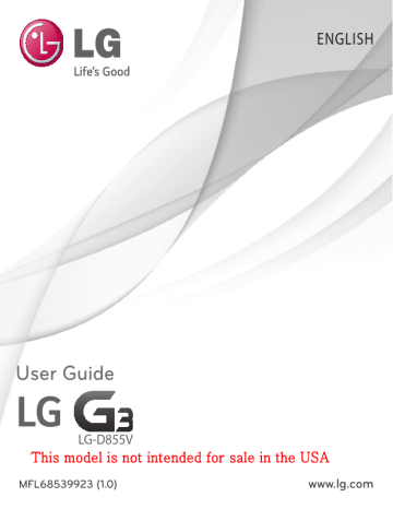 LG Electronics MobileComm USA ZNFD855V Multi-bandGSM/EDGE/WCDMA/LTE Phone User Manual | Manualzz