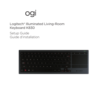 Logitech Illuminated Living-Room K830 Setup Guide | Manualzz