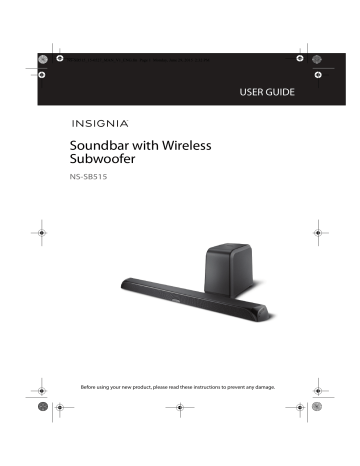 Insignia Soundbar SB515 User Guide | Manualzz